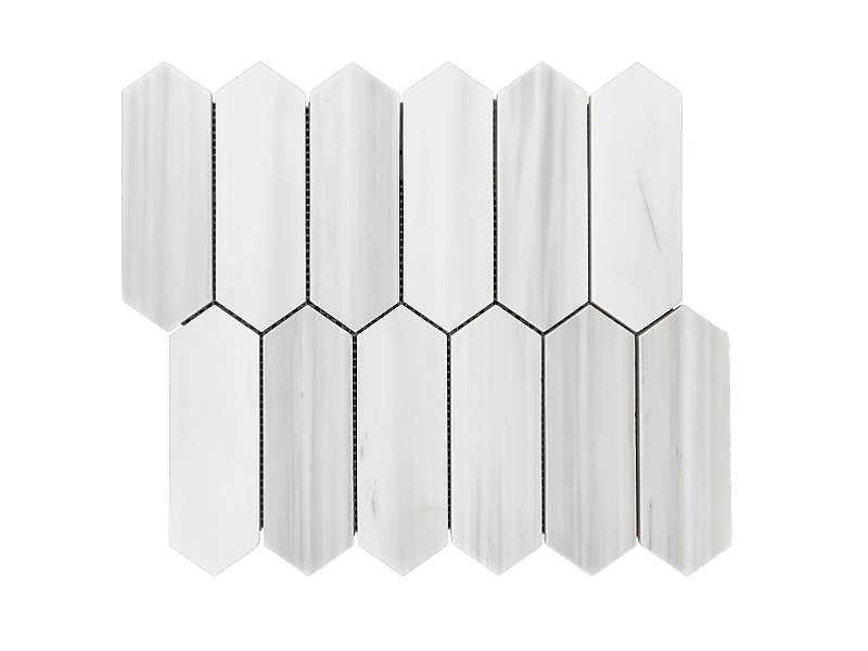 long hexagon Marble mosaic Tiles, Dolomite marble hexagon mosaic tile ...