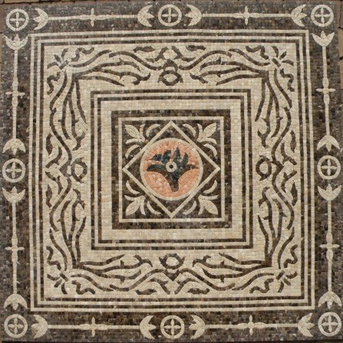 Medallion, mosaic carpet, Beige Mosaic square Medallion, mosaic carpet ...