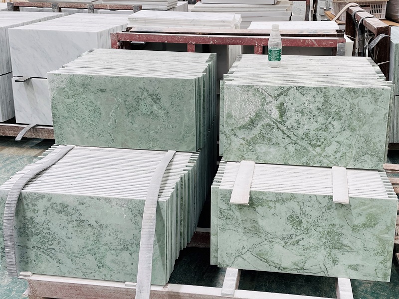 New Ming Green Marble Tile, green marble tile - PhoenixTileMosaic